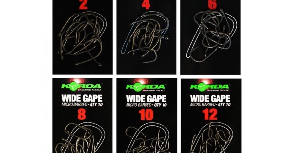 KORDA WIDE GAPE HOOKS SIZE 6